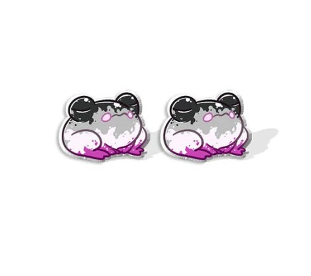 Asexual Ace Frog Earrings - Etsy