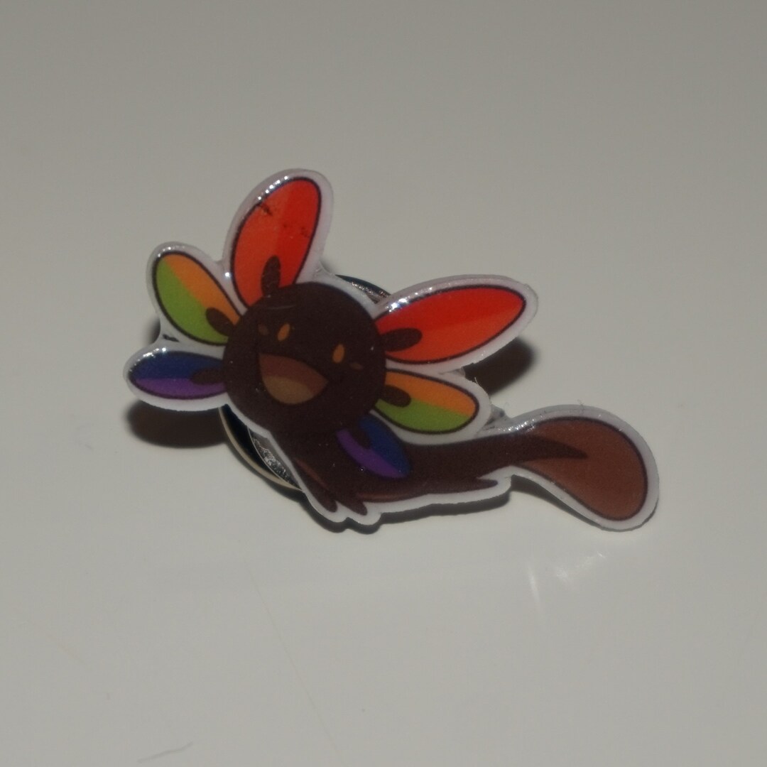 Rainbow Axolotl Pride Pin LGBTQIA Subtle Discreet POC Pride Pin - Etsy UK