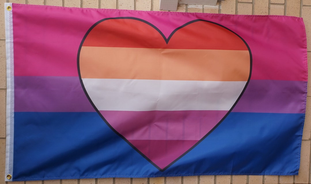 Bi Lesbian Pride Flag Large 3' X 5' - Etsy