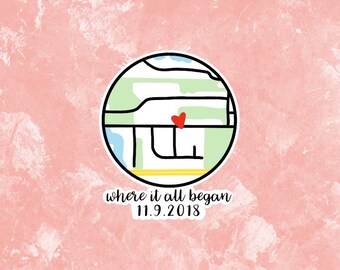 Custom Location Sticker - Etsy