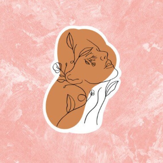 Woman Outline Stickers Paper Paper & Party Supplies Stickers, Labels ...