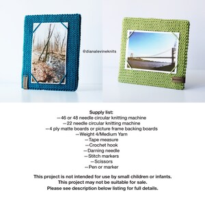 Knit Picture Frames! (PATTERN PDF for 46 or 48 Needle and 22 Needle ...