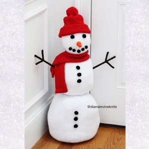 Life-size Snowman! (2.5' Tall) PATTERN PDF for 46/48 and 22 Needle ...