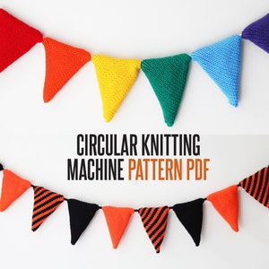 Triangle Flag Banners ((circular Knitting Machine Pattern for Addi ...