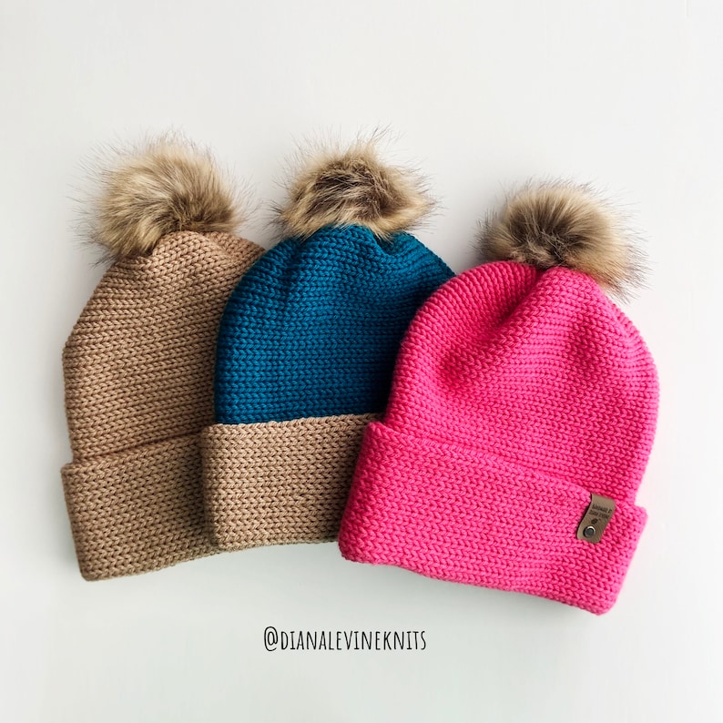 Horizontal Stitch Hats PATTERN PDF for Addi Express Kingsize - Etsy