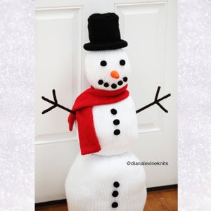 Life-size Snowman! (2.5' Tall) PATTERN PDF for 46/48 and 22 Needle ...