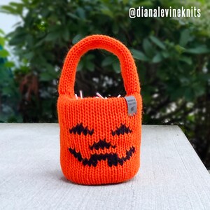 Halloween Jack-o'-lantern Trick-or-treat Bucket Bag (circular Knitting ...