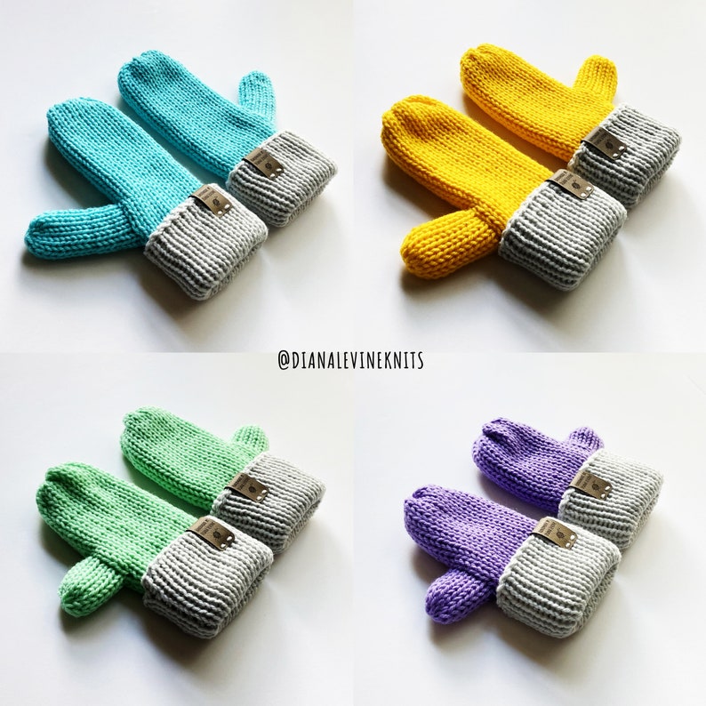 Family-sized Knitting Machine Mittens addiexpress or Sentro - Etsy