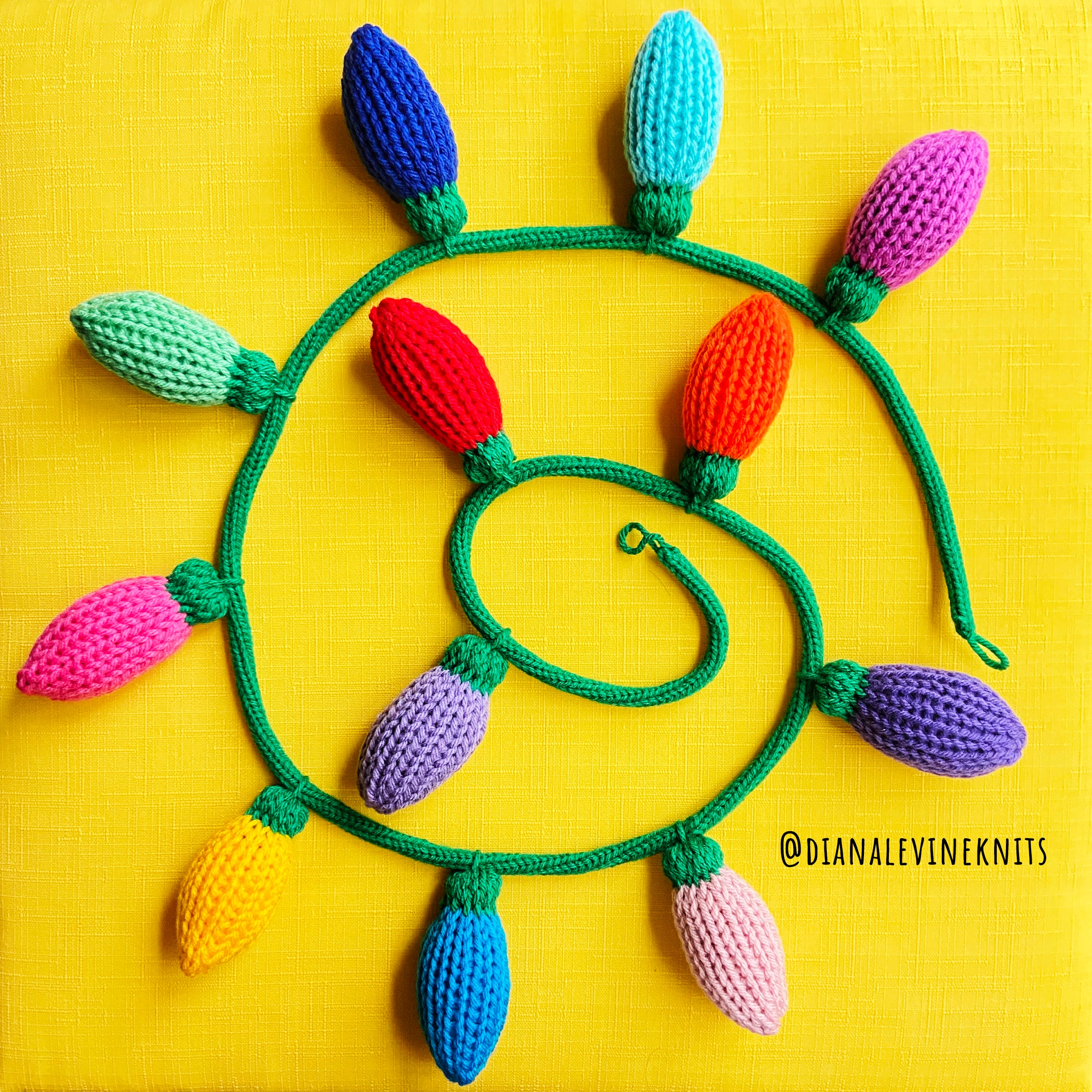 Holiday Lights Garland! (circular Knitting Machine Pattern for ...