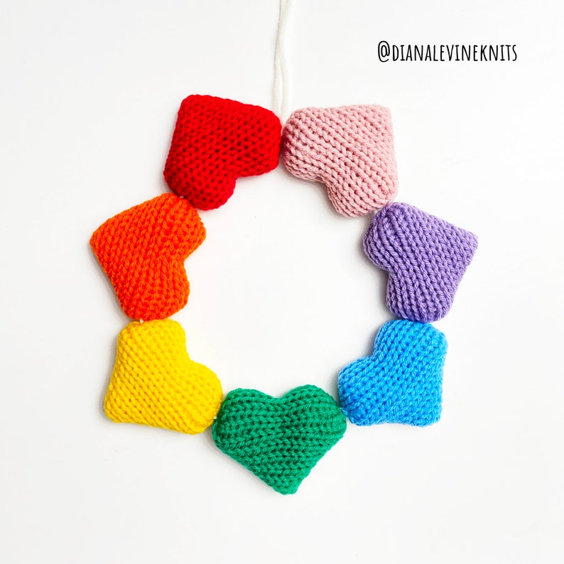 Hearts Garland PATTERN for Addi Express Professional 22 | Etsy