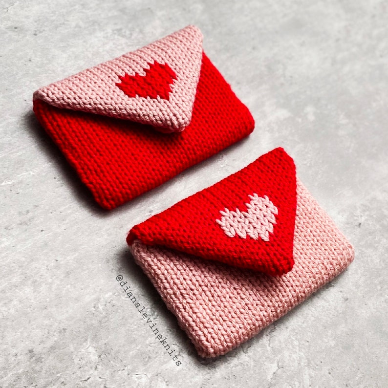 Valentine's Day Envelope Giftbags! KNITTING MACHINE PATTERN Pdf for 46 ...