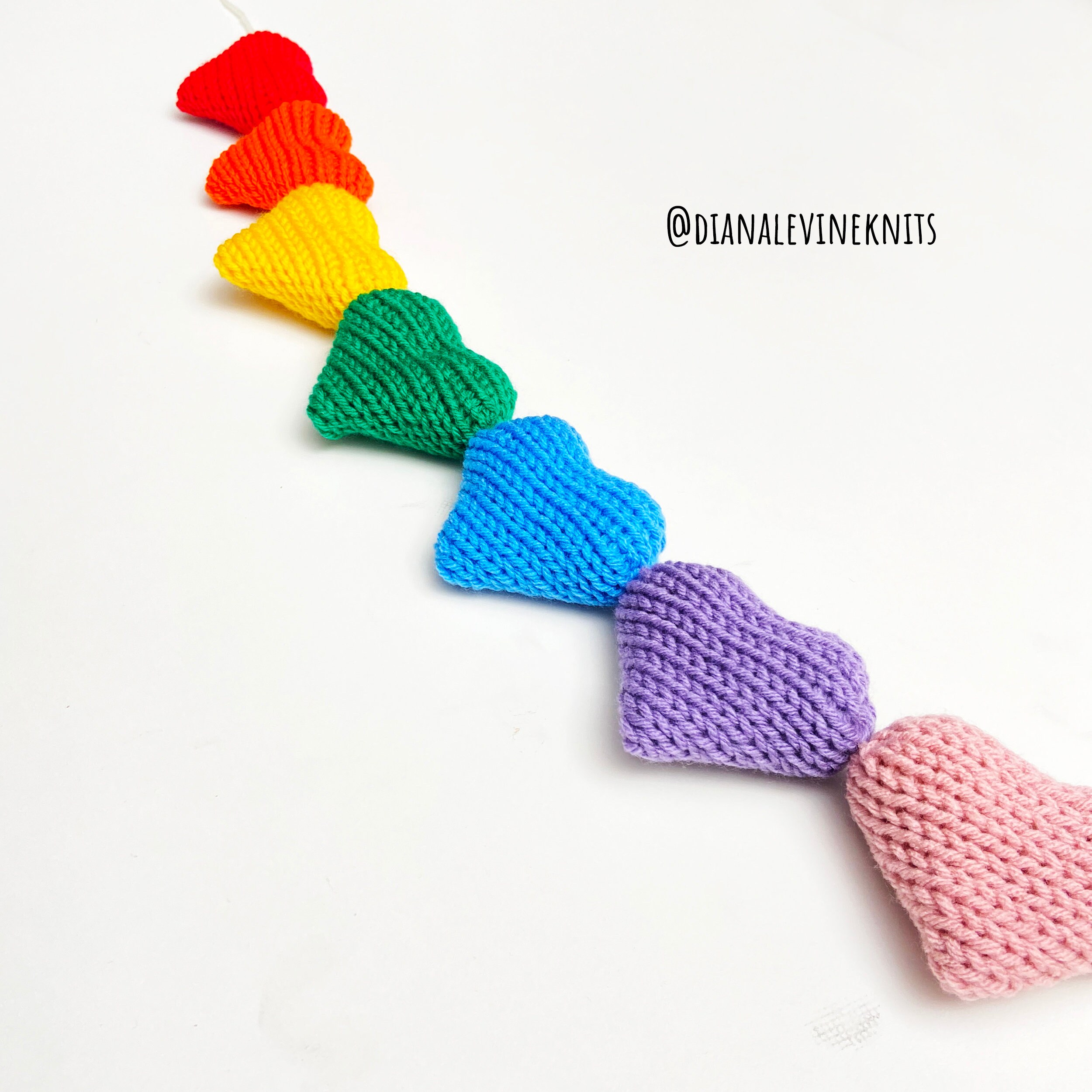 Hearts Garland! (PATTERN for Addi Express Professional 22 Needle or ...