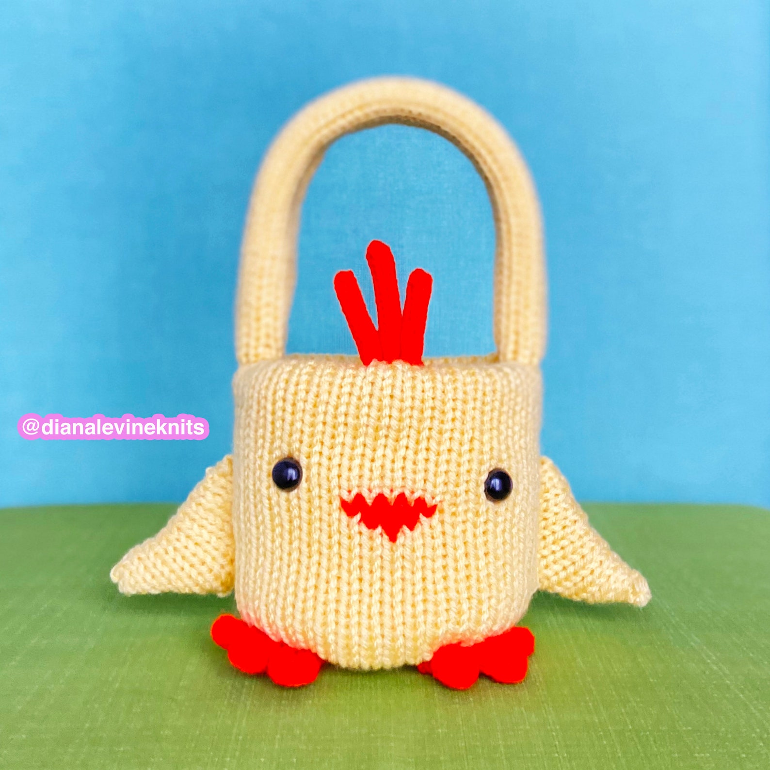 Easter Bunny & Chick Bags PATTERN for 46 or 48 Needle AND 22 | Etsy