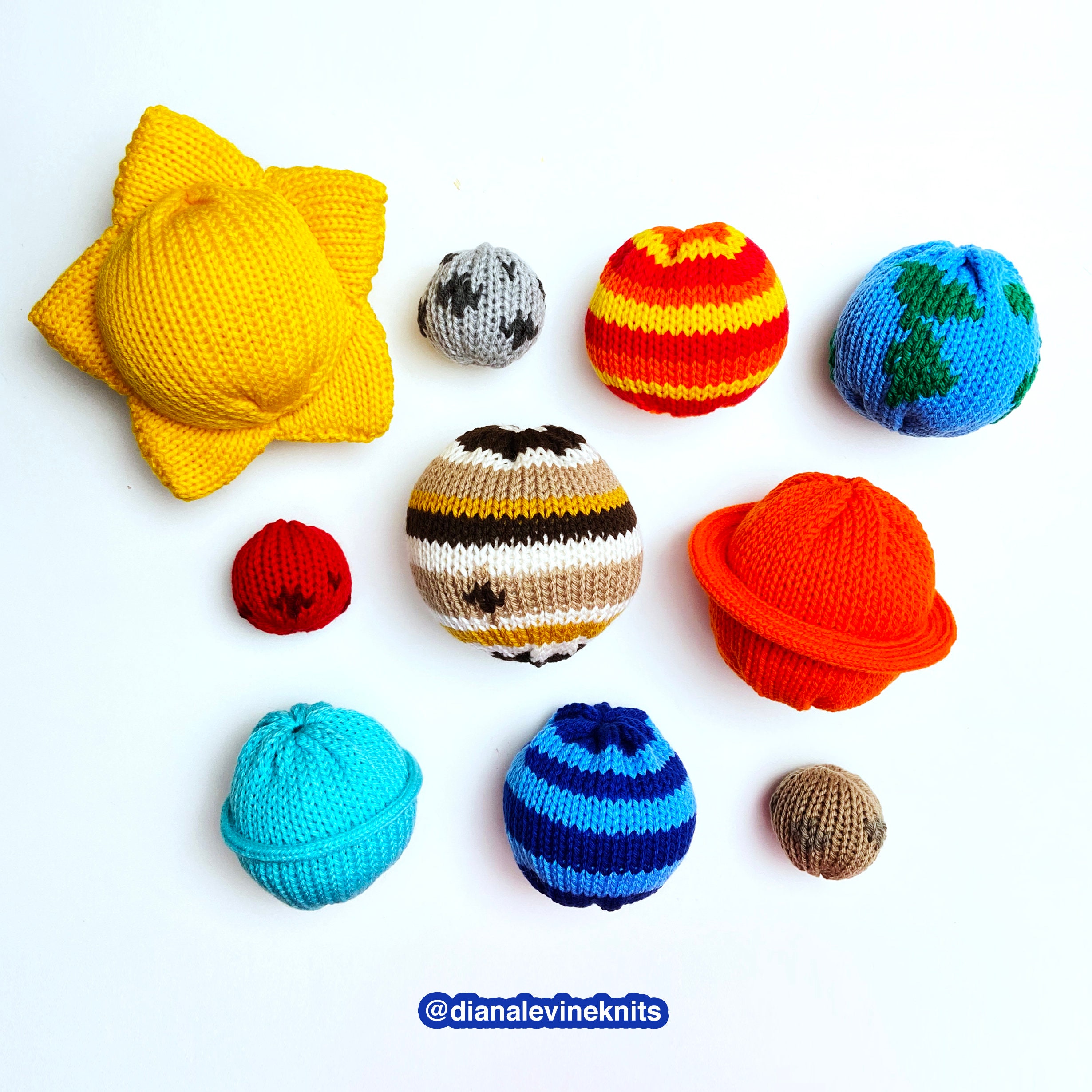 Knit Solar System! (PATTERN PDF for 22, 40, and 46 or 48 Needle ...