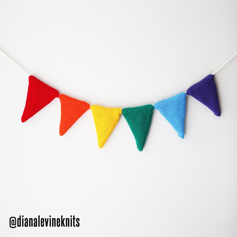 Triangle Flag Banners circular Knitting Machine Pattern for - Etsy