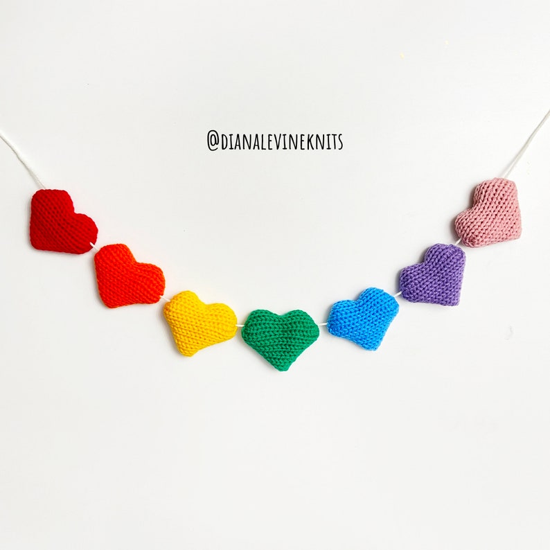 Hearts Garland PATTERN for Addi Express Professional 22 | Etsy