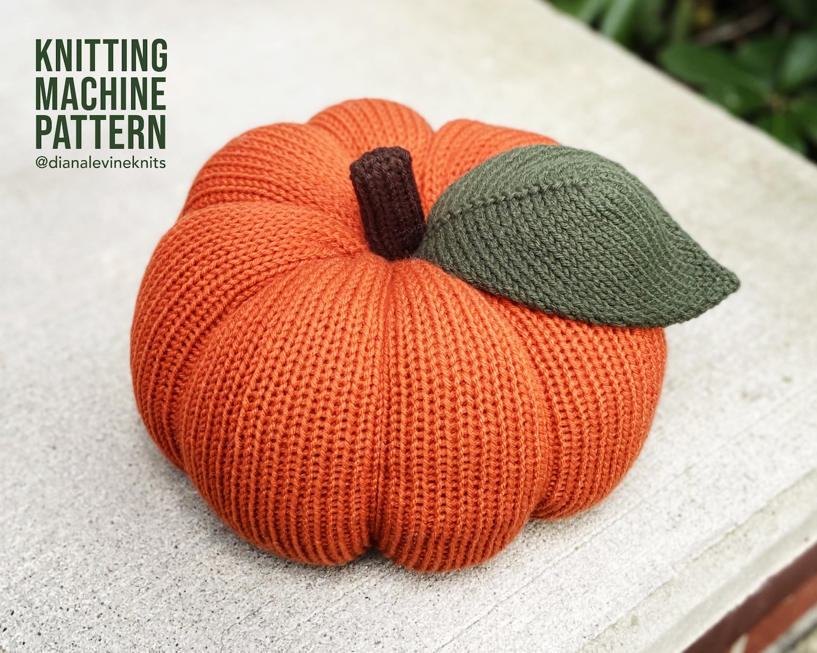 Large Pumpkin & Leaf PATTERN PDF for 22 40 and 46/48 Needle - Etsy