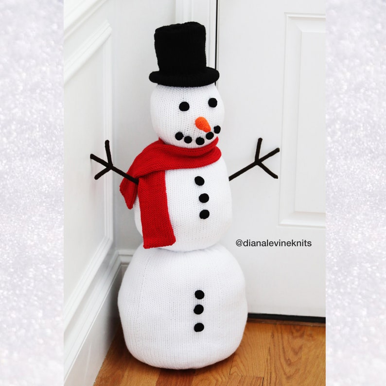 Life-size Snowman! (2.5' Tall) PATTERN PDF for 46/48 and 22 Needle ...