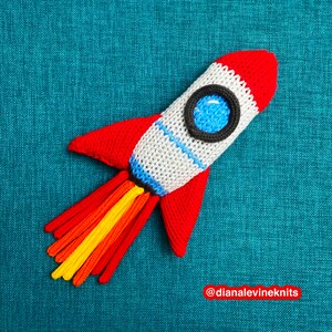 Knit Rocketship! (PATTERN PDF for 46 or 48 Needle + 22 Needle Circular ...