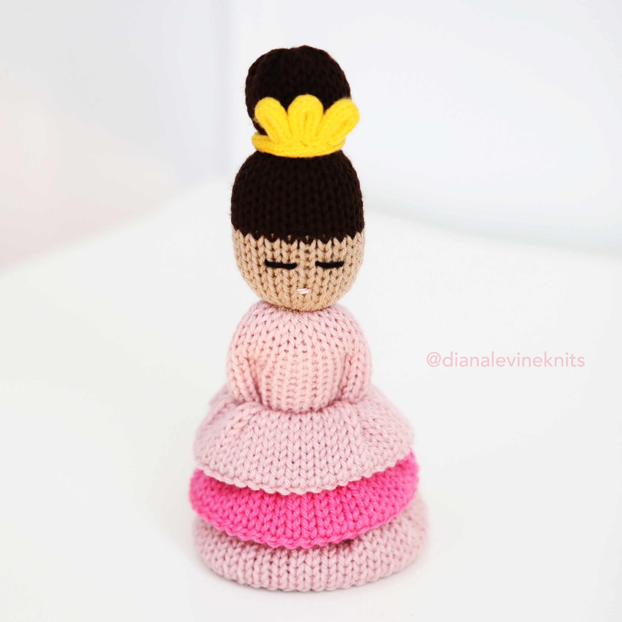 Princess Doll standing PATTERN PDF for 22 and 46/48 Needle - Etsy