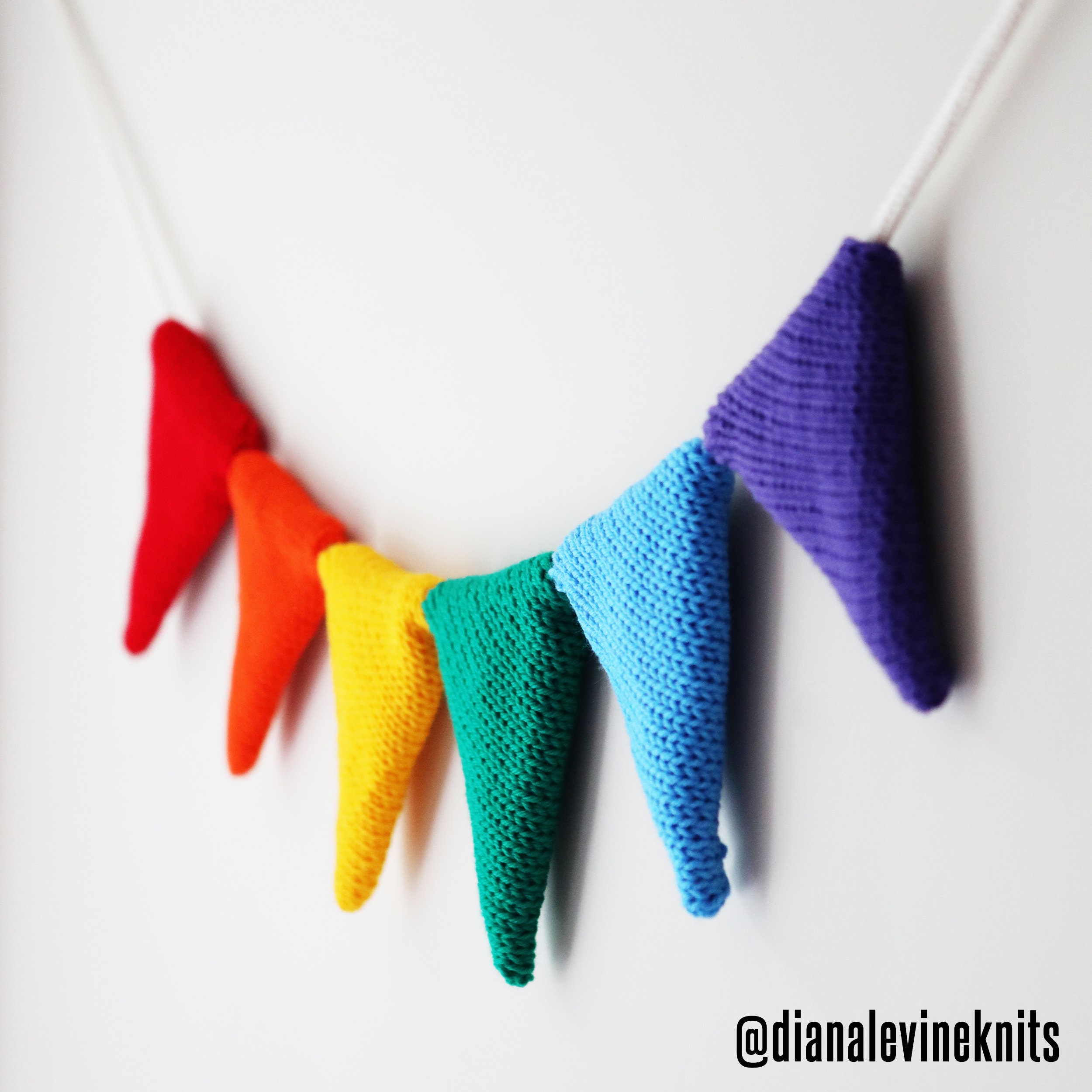 Triangle Flag Banners circular Knitting Machine Pattern for - Etsy