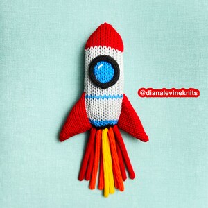 Knit Rocketship! (PATTERN PDF for 46 or 48 Needle + 22 Needle Circular ...