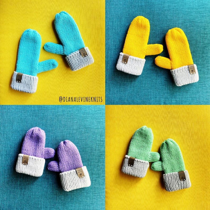 Family-sized Knitting Machine Mittens addiexpress or Sentro - Etsy