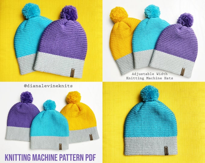 Horizontal Stitch Hats PATTERN PDF for Addi Express Kingsize - Etsy UK