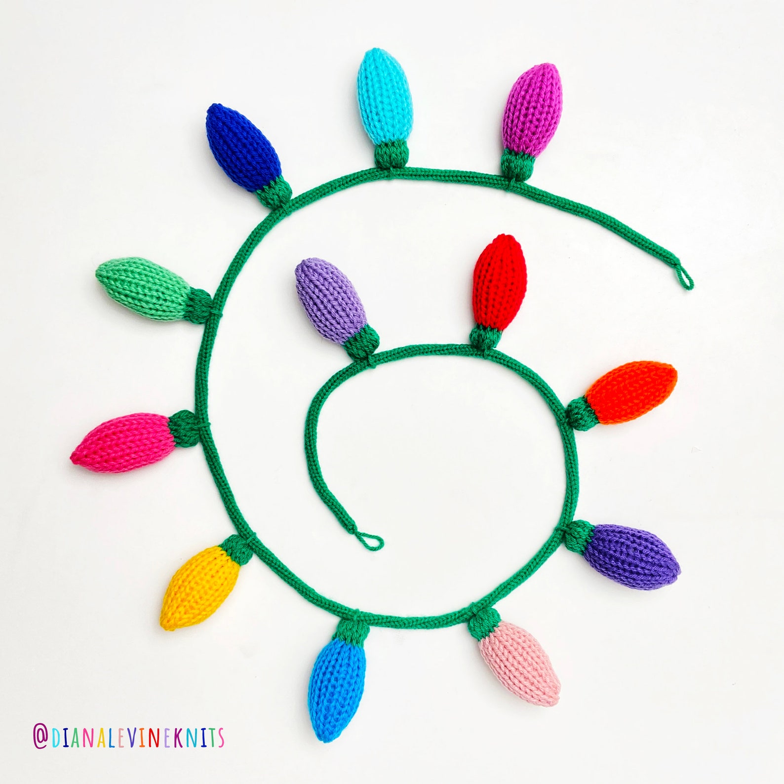 Holiday Lights Garland! (circular Knitting Machine Pattern for ...