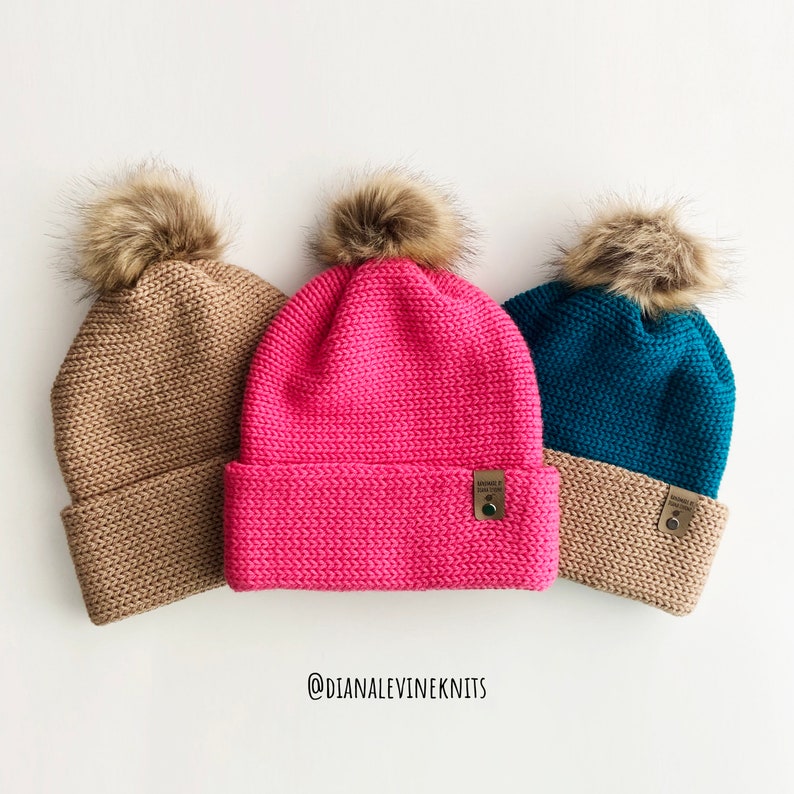 Horizontal Stitch Hats PATTERN PDF for Addi Express Kingsize - Etsy