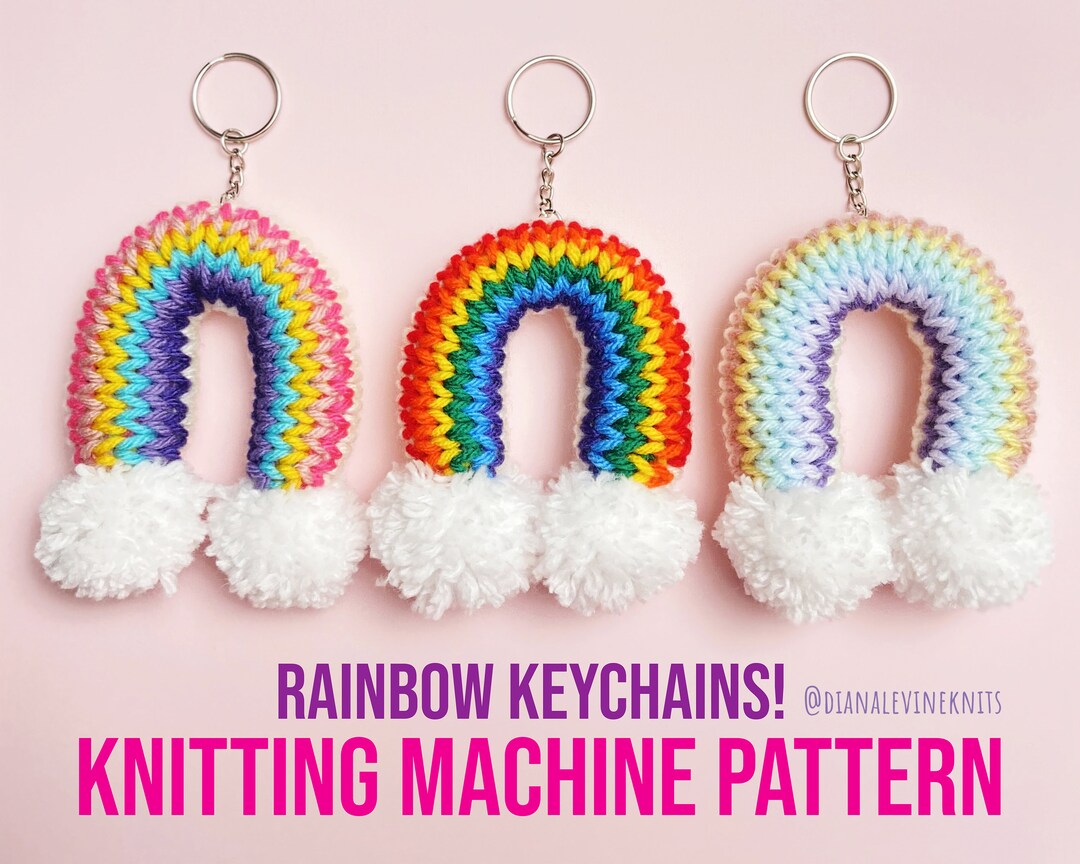 Rainbow Keychains! (PATTERN for 40 Needle Sentro, Jamit or Loops ...