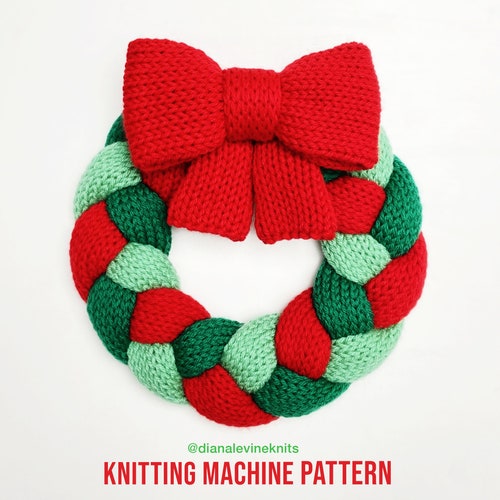 Christmas Wreath Circular Knitting Machine Pattern for Addi - Etsy
