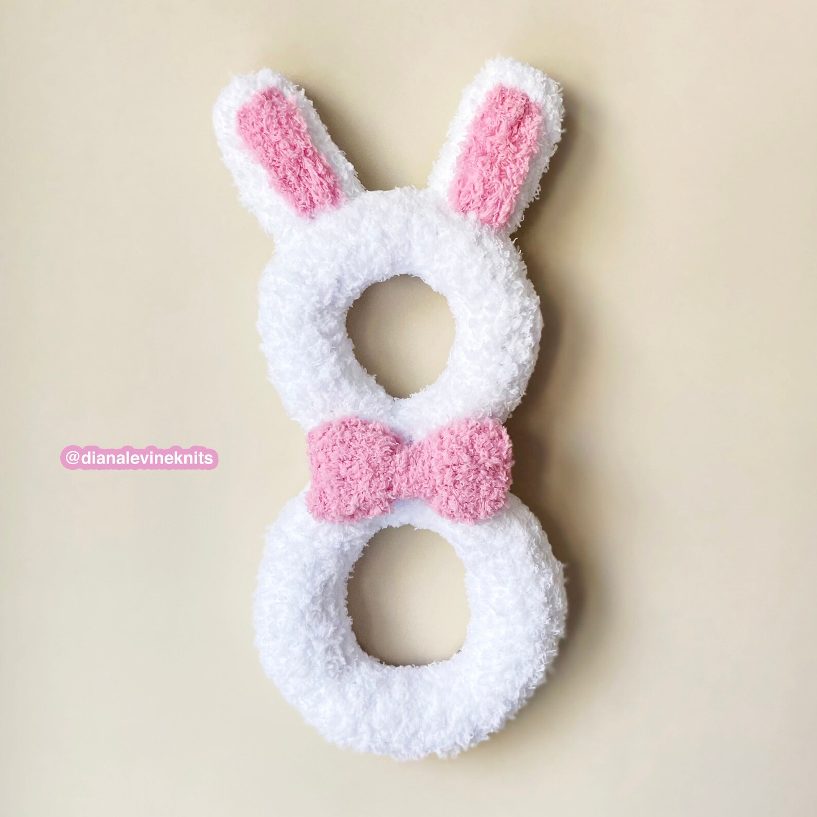 Easter Bunny Wreath! (KNITTING MACHINE PATTERN for 22, 40, and 46 or 48 ...
