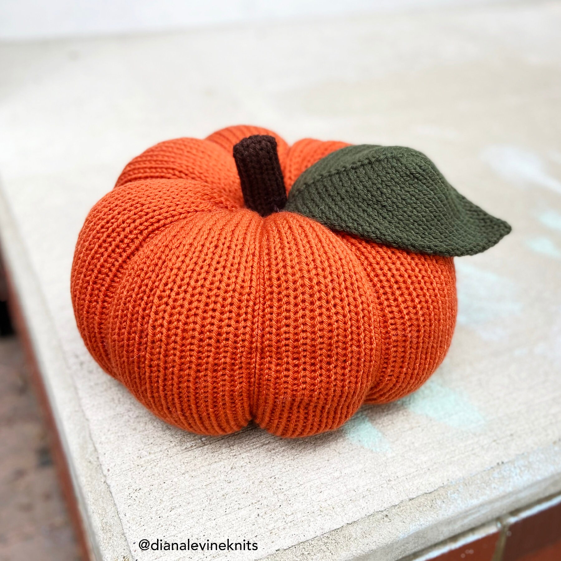 Large Pumpkin & Leaf PATTERN PDF for 22 40 and 46/48 Needle - Etsy
