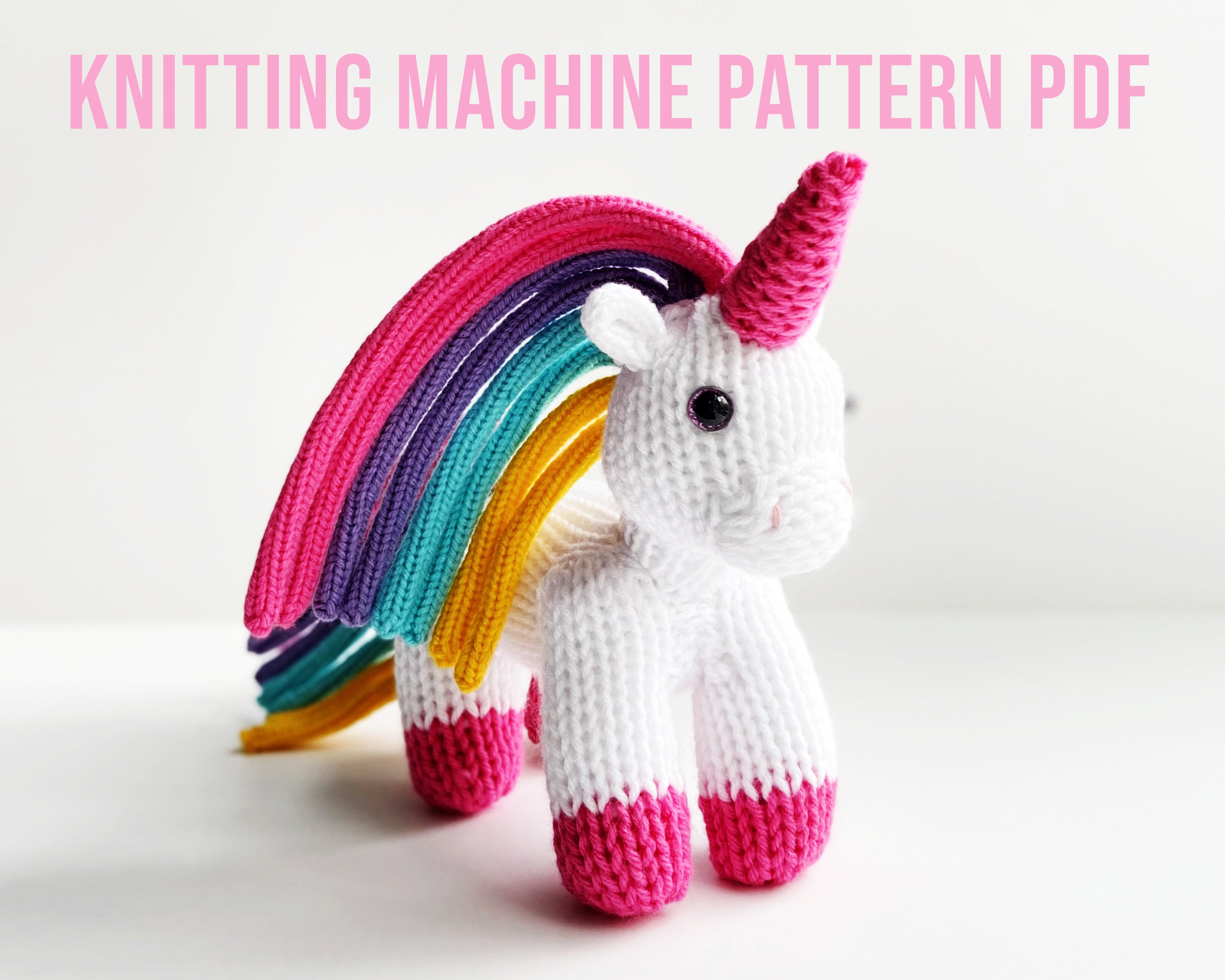Unicorn standing Knitting Machine PATTERN PDF for 22 Needle - Etsy