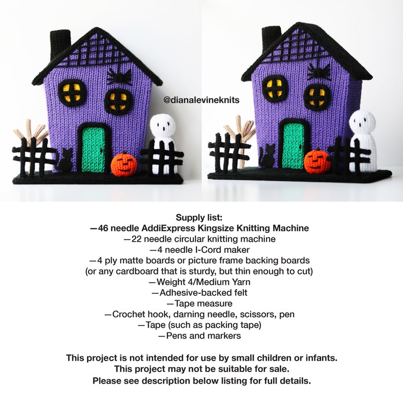 Halloween Haunted House PATTERN PDF for Addiexpress Kingsize - Etsy
