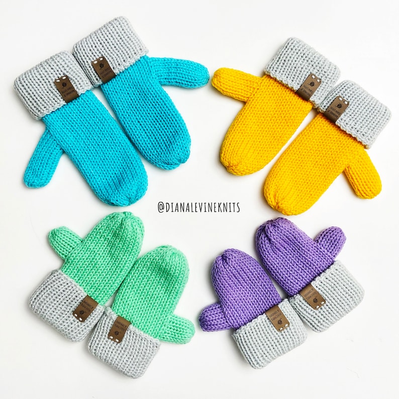 Family-sized Knitting Machine Mittens addiexpress or Sentro - Etsy