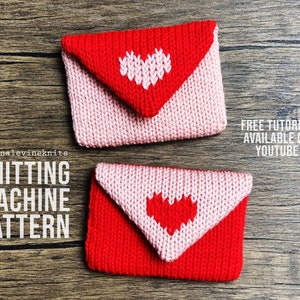 Valentine's Day Envelope Giftbags! KNITTING MACHINE PATTERN Pdf for 46 ...