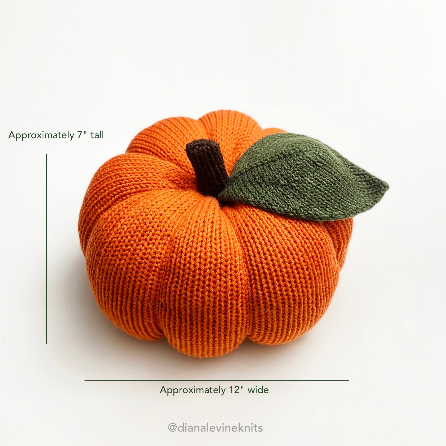 Large Pumpkin & Leaf PATTERN PDF for 22 40 and 46/48 Needle - Etsy