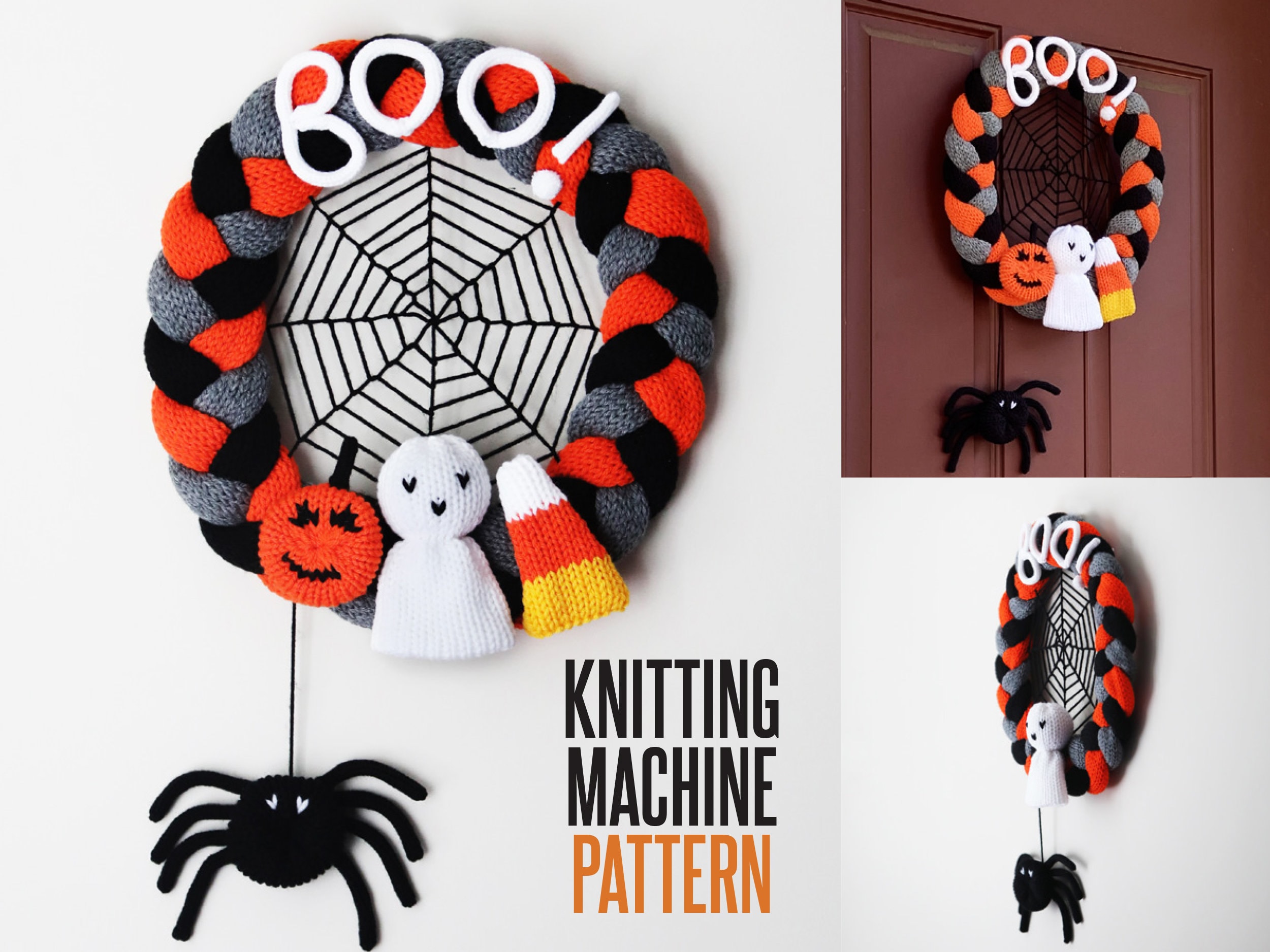 Halloween Wreath (22 Needle Circular Knitting Machine Pattern) - Etsy