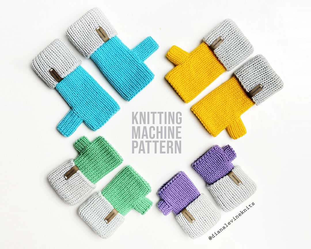 Fingerless Mittens With Thumbs (PATTERN PDF for 22 Needle and 46 or 48 ...