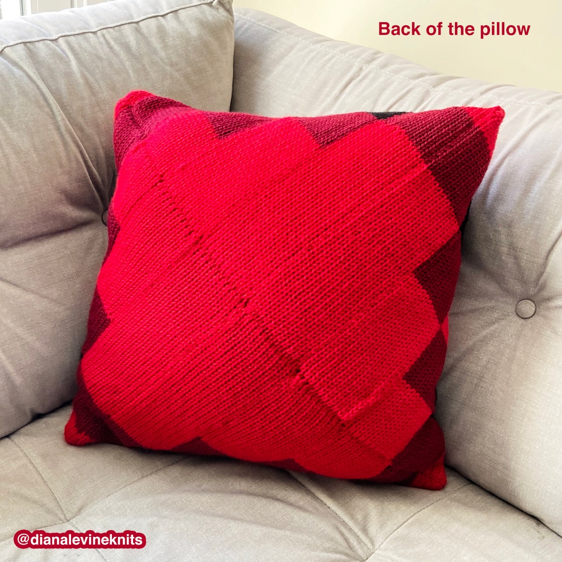 Plaid Throw Pillow PATTERN PDF for 22 Needle Circular - Etsy