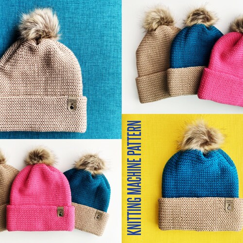 Addi Little Hearts Hat Machine Knit PATTERN Adult Child | Etsy