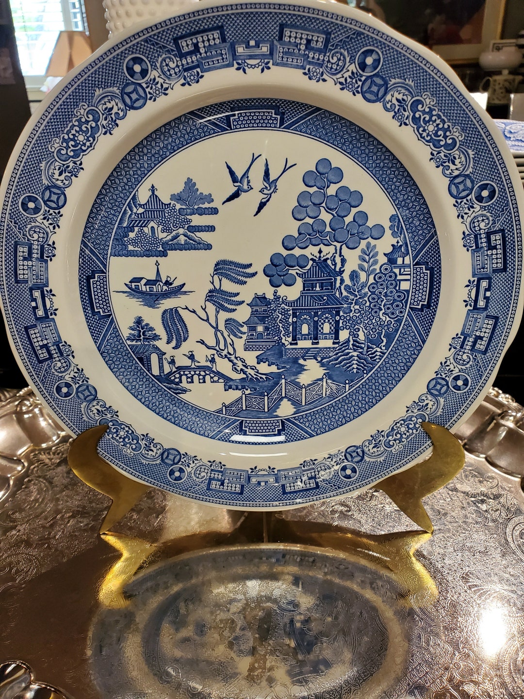 SPODE "willow" the Blue Room Collection Plate, Made in England,free ...