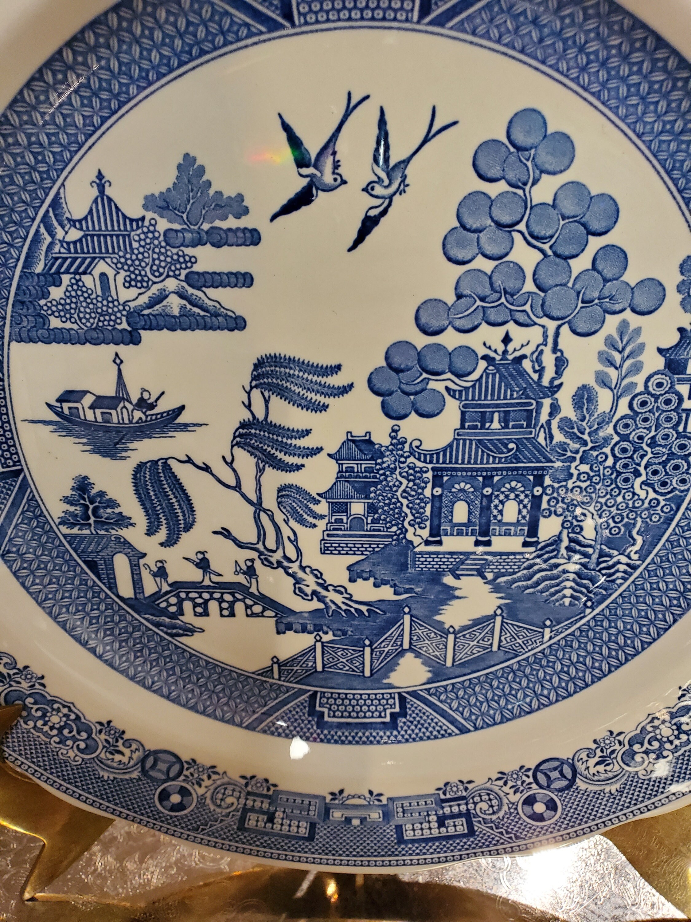 SPODE "willow" the Blue Room Collection Plate, Made in England,free ...