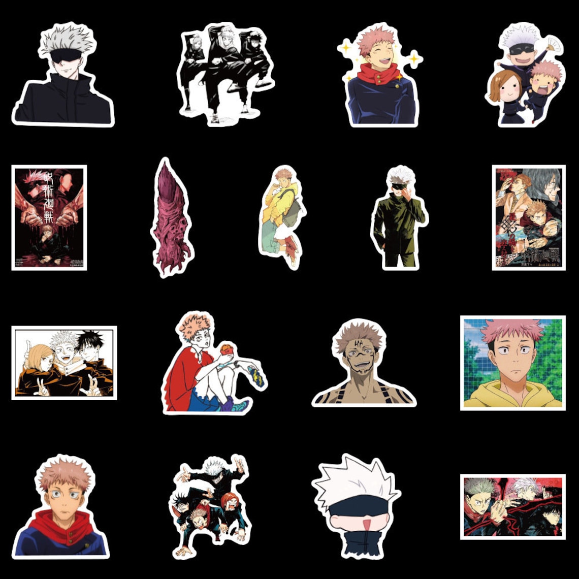 100 PCS Jujutsu Kaisen Stickers | Etsy
