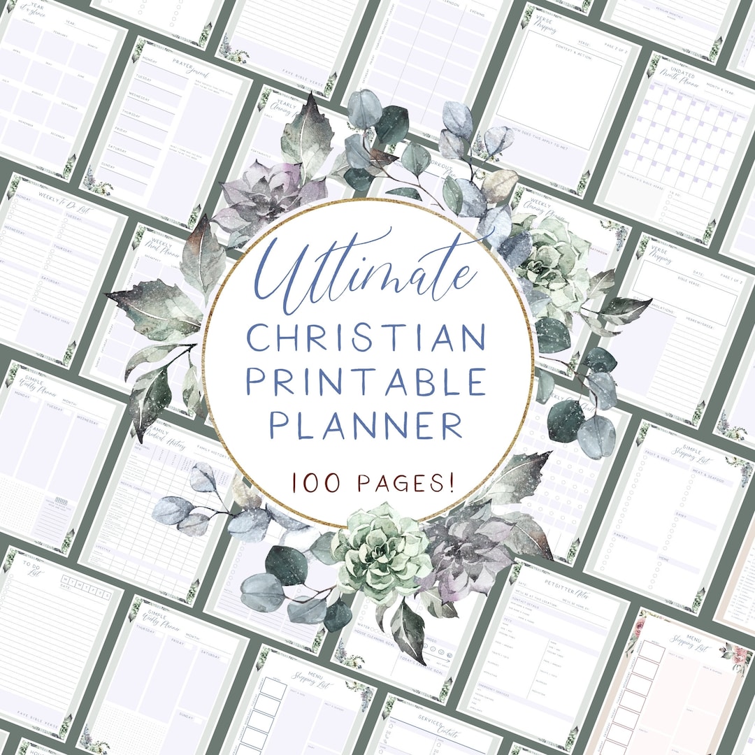 Christian Undated Planner Includes Hourly Planner, Budget Planner ...