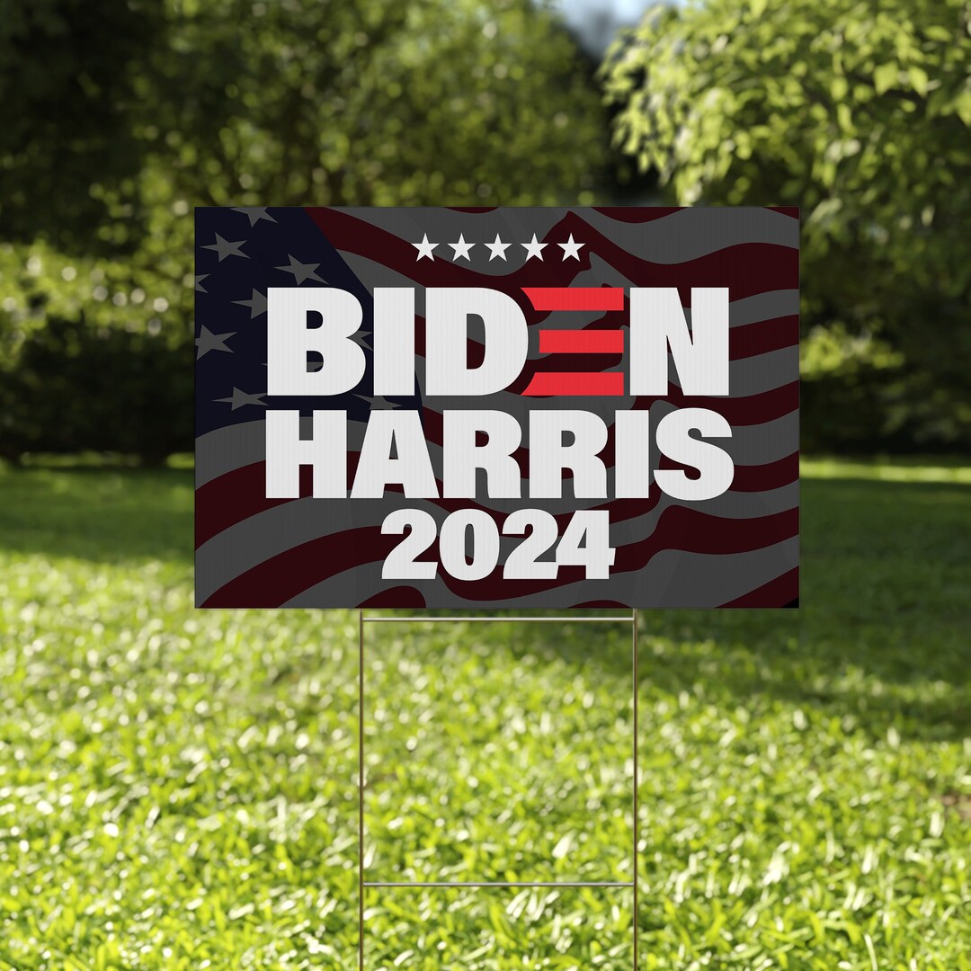 Biden Harris 2024 Yard Sign Double Sided Biden for President Yard Sign ...