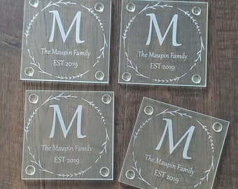 Clear Glass Coasters | Etsy