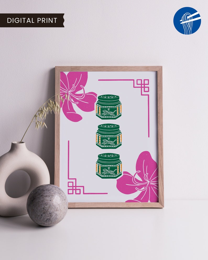 Digital Printable Poster Tiger Balm & Cassia Flowers - Etsy